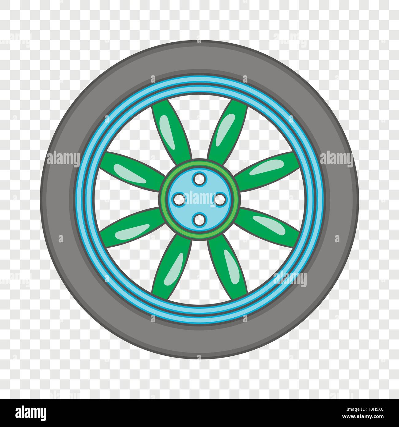 Car wheel icon in cartoon style Stock Vector Image & Art - Alamy