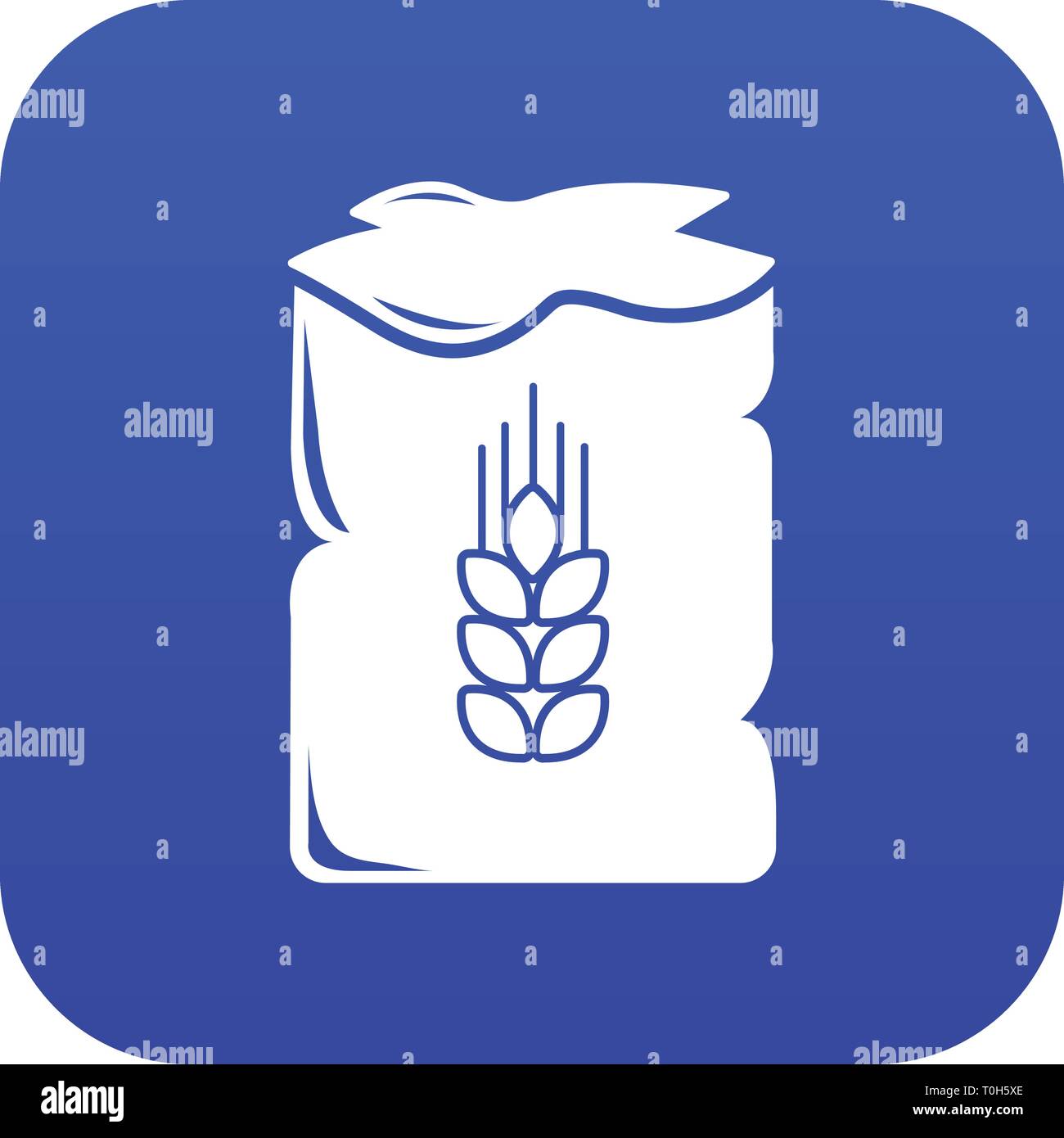 Bag wheat icon blue vector Stock Vector Image & Art - Alamy