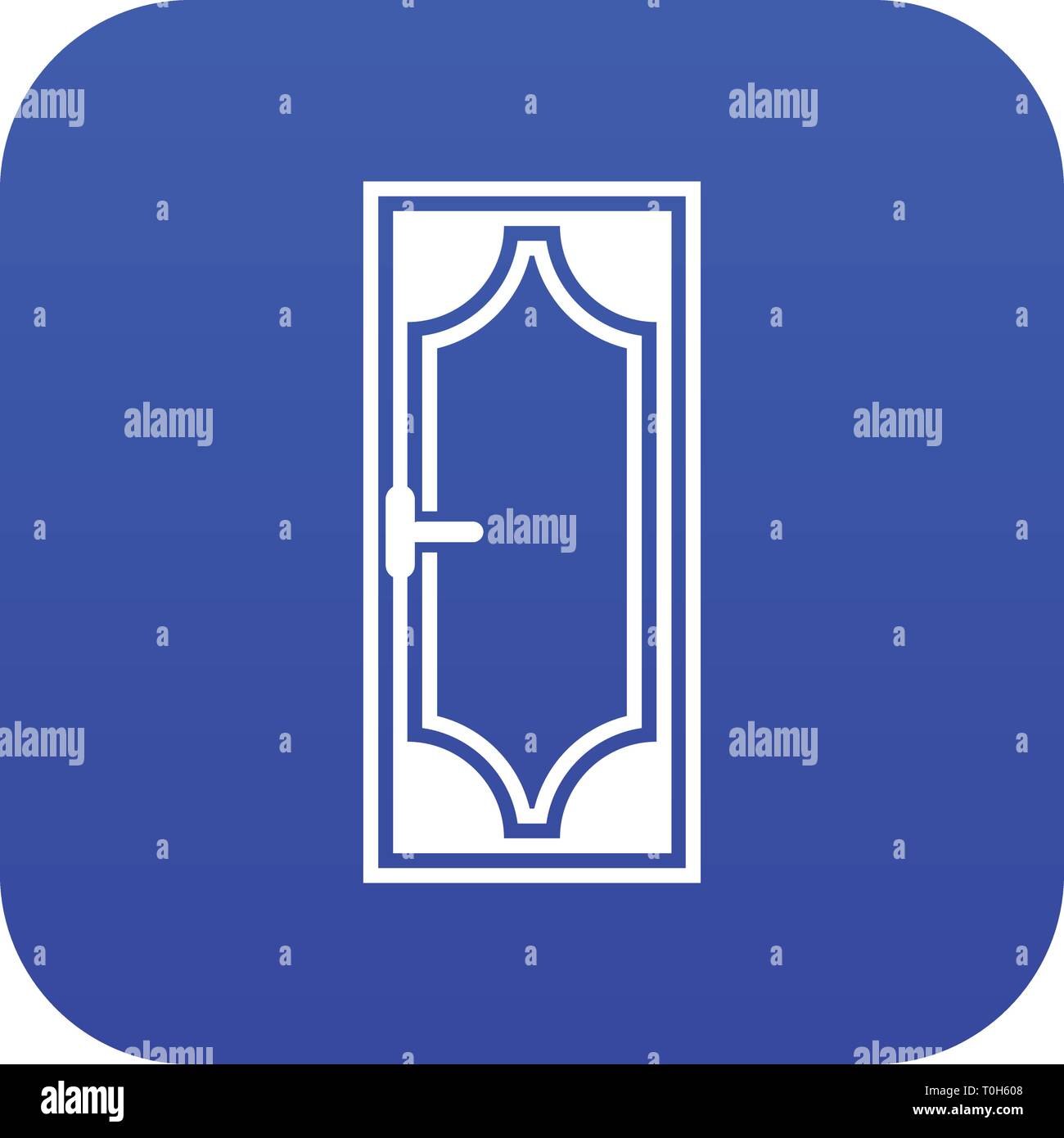 Wooden door with glass icon digital blue Stock Vector Image & Art - Alamy