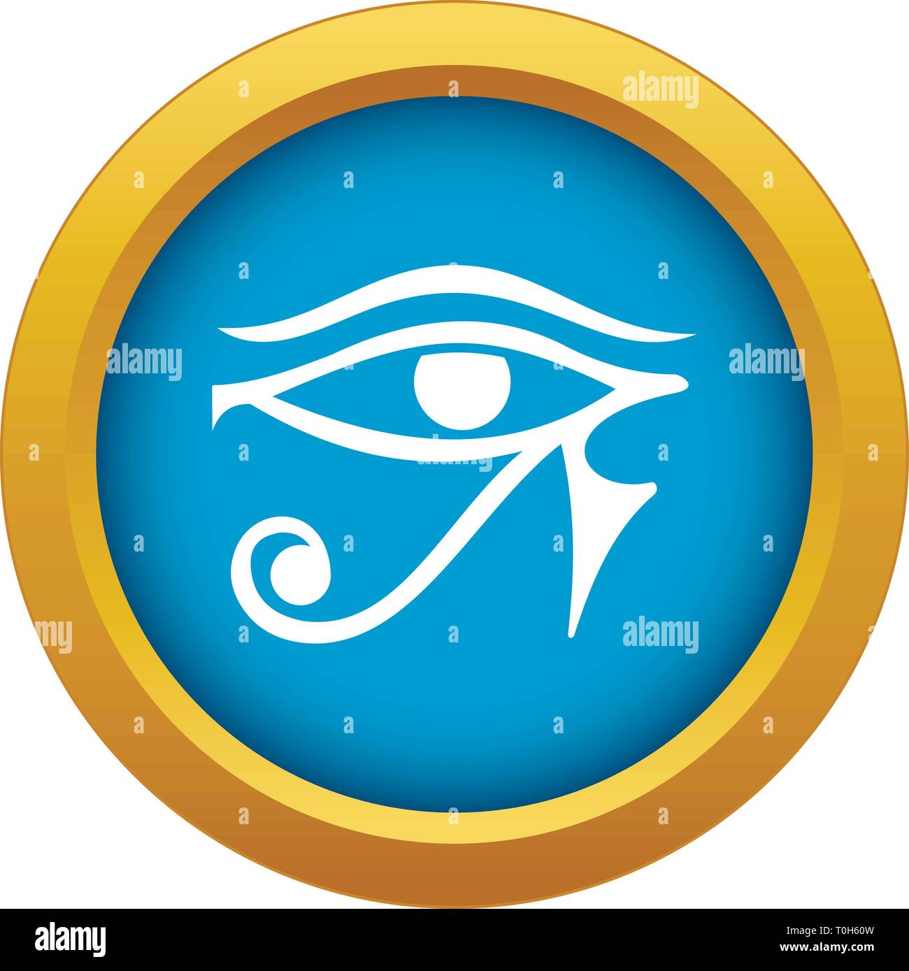 Eye of Horus Egypt Deity icon blue vector isolated Stock Vector Image ...