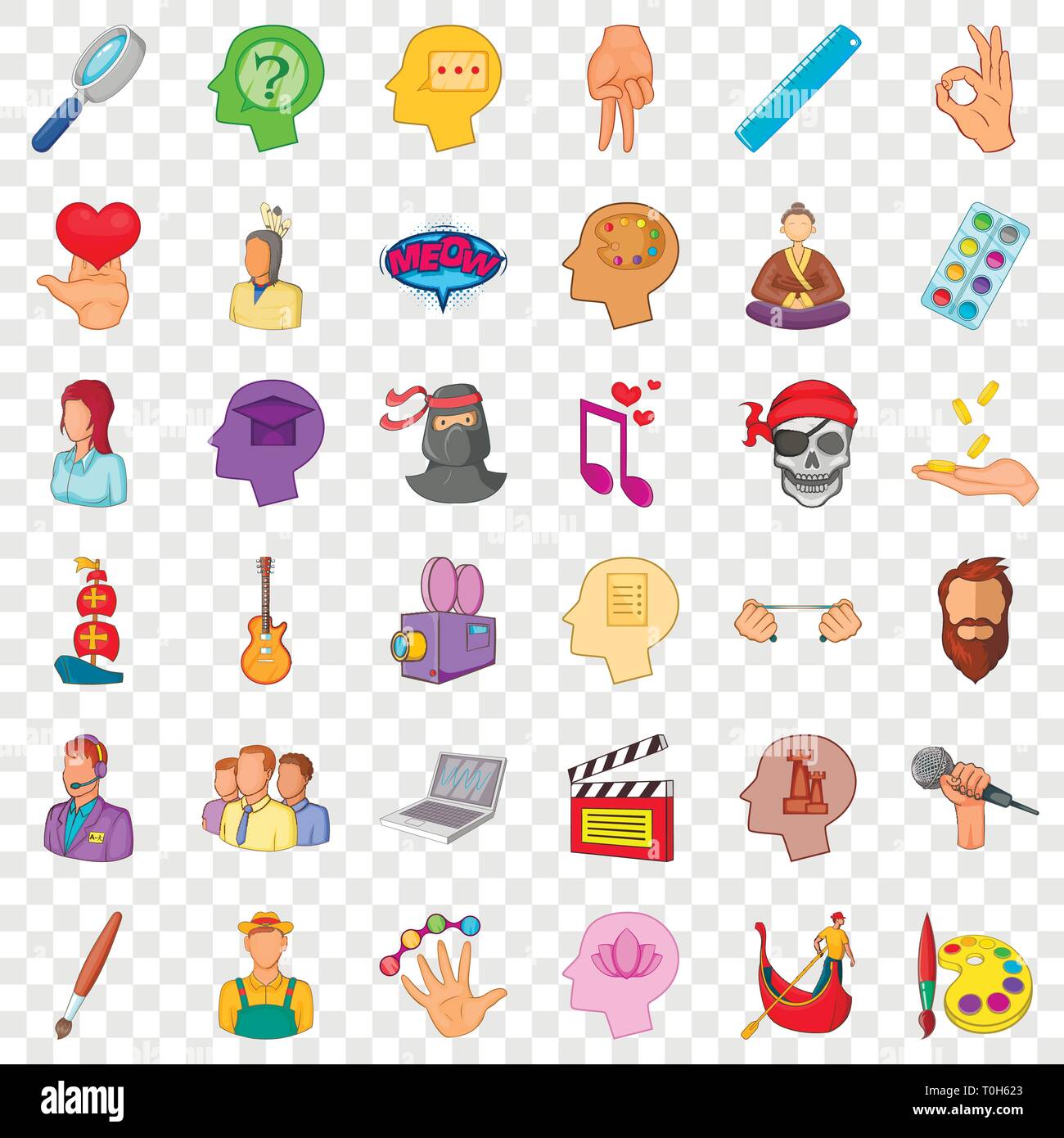 Creative man icons set, cartoon style Stock Vector Image & Art - Alamy