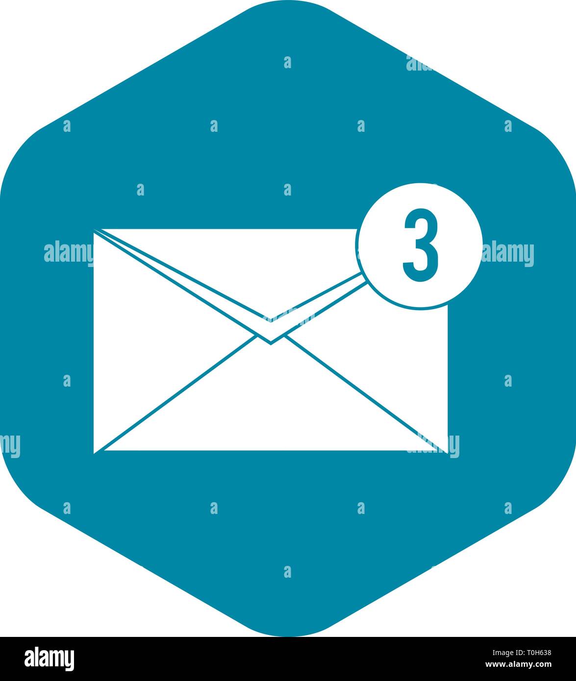 Envelope with three messages icon Stock Vector Image & Art - Alamy