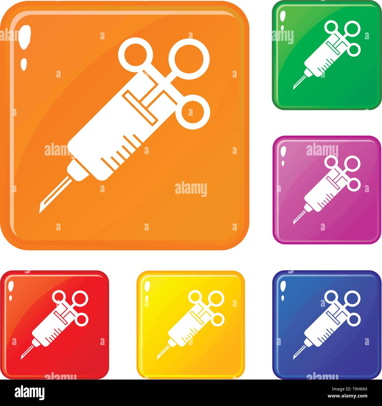 Large syringe icons set vector color Stock Vector Image & Art - Alamy