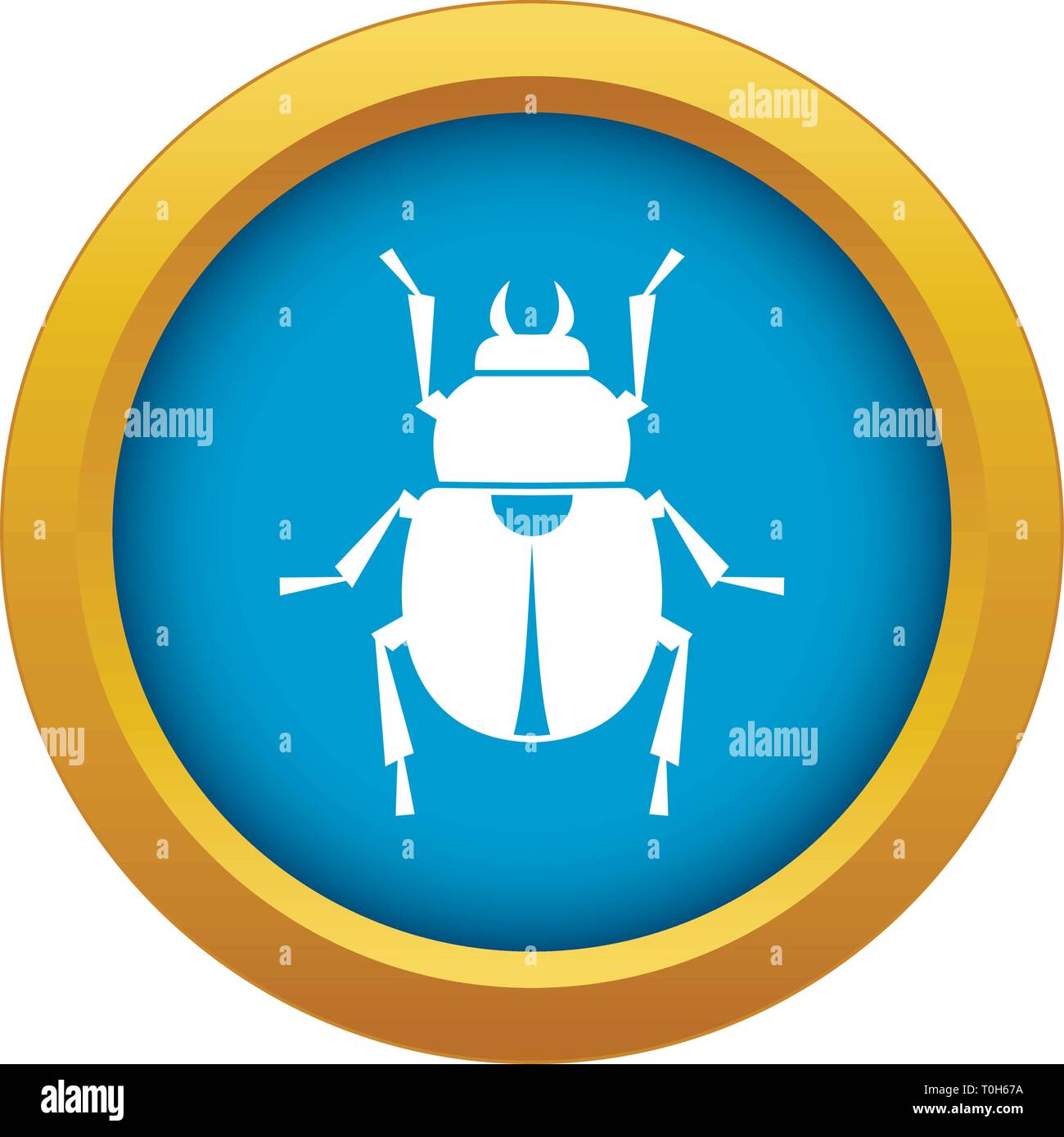 Scarab icon blue vector isolated Stock Vector Image & Art - Alamy
