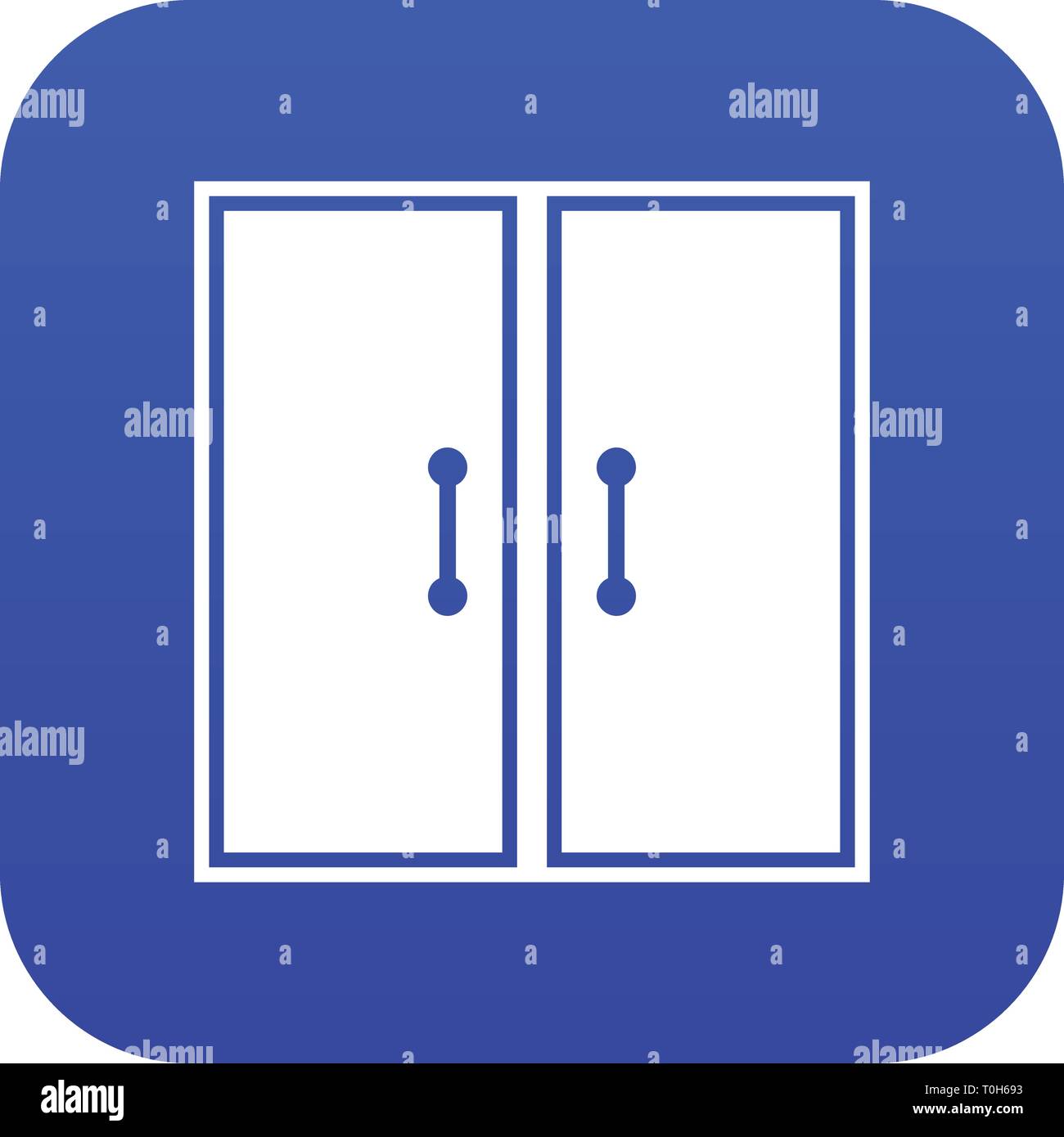 Two blue doors Stock Vector Images - Alamy