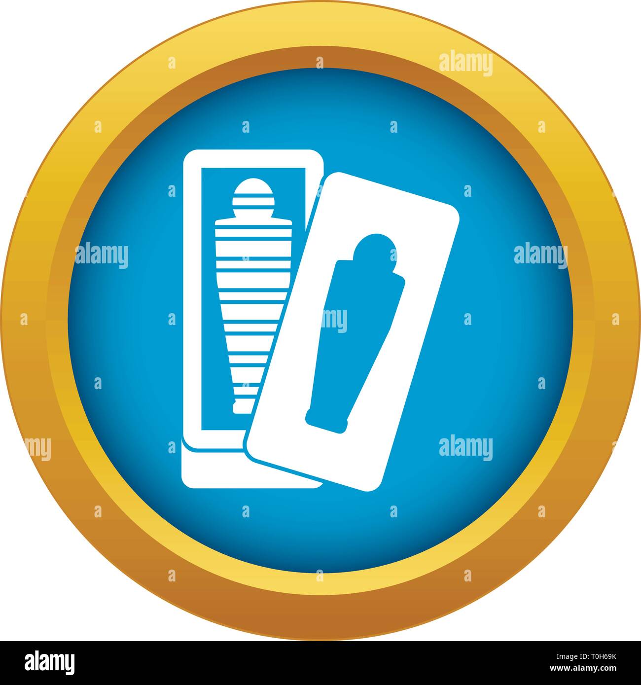 Mummy in sarcophagus icon blue vector isolated Stock Vector Image & Art ...