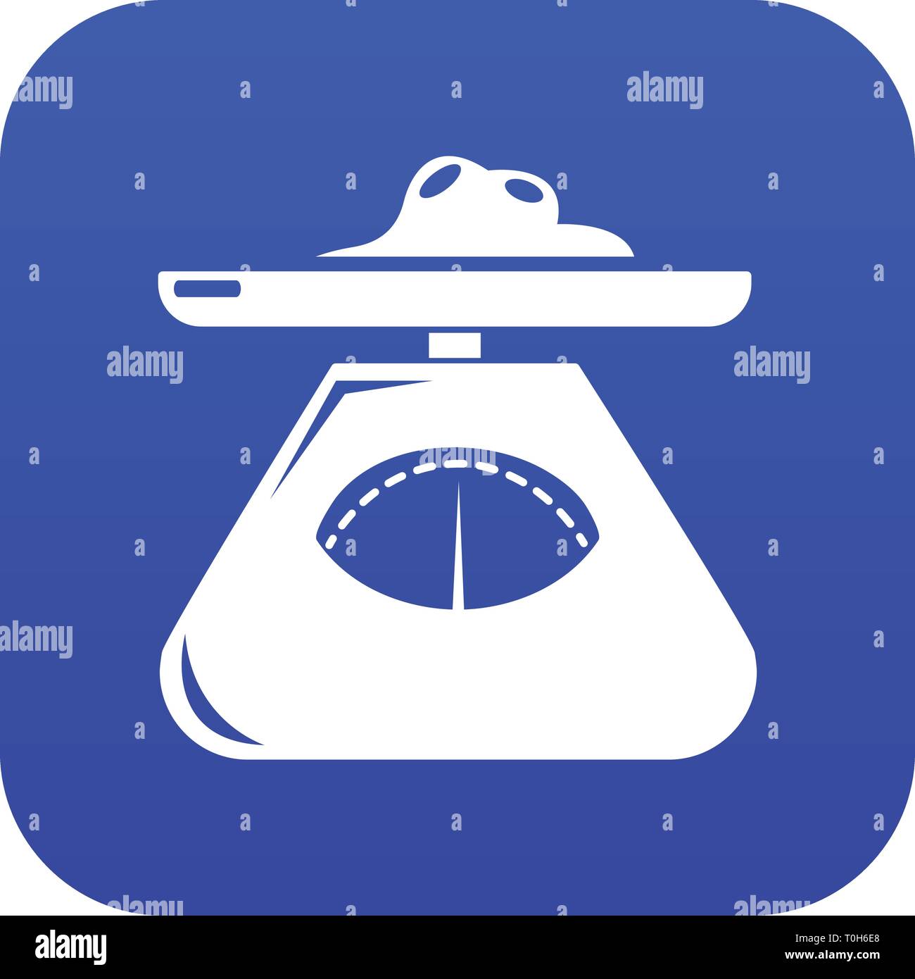 Kitchen scales icon blue vector Stock Vector Image & Art - Alamy
