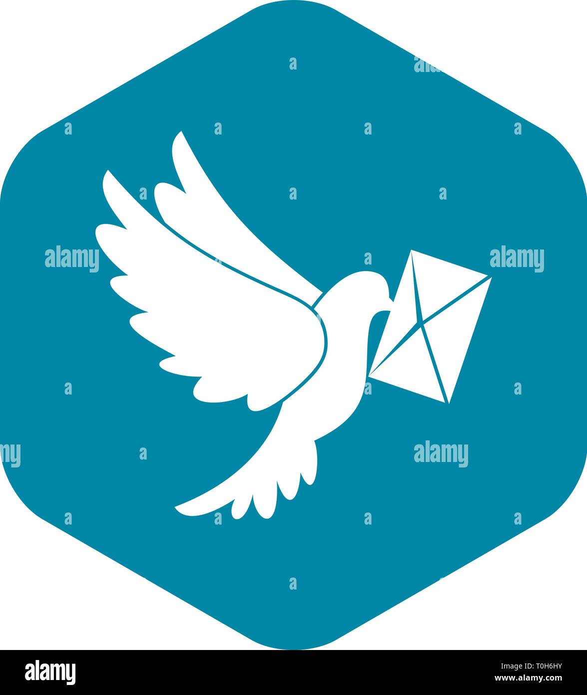 Dove carrying envelope icon, simple style Stock Vector Image & Art - Alamy
