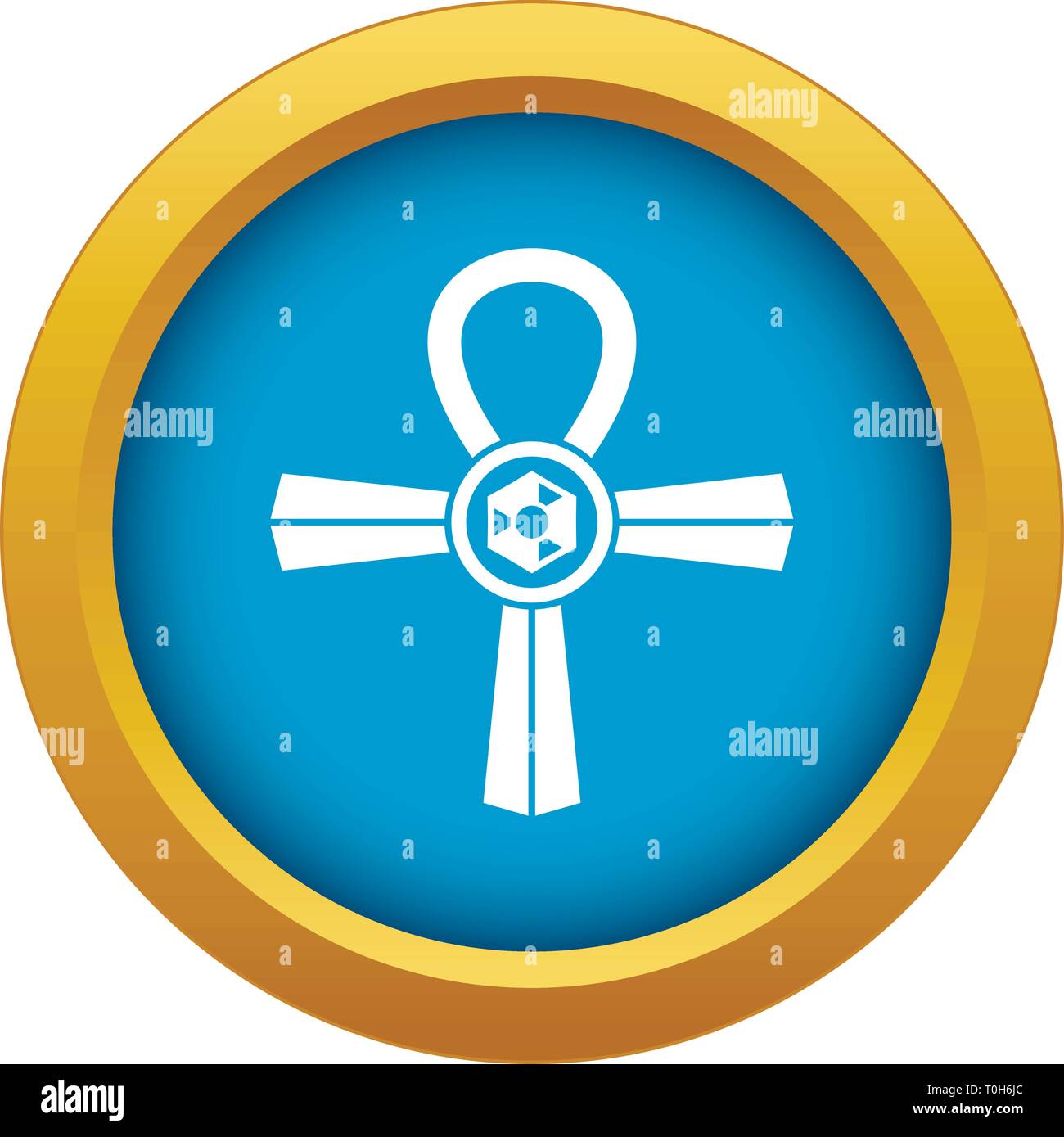 Egypt Ankh symbol icon blue vector isolated Stock Vector Image & Art ...