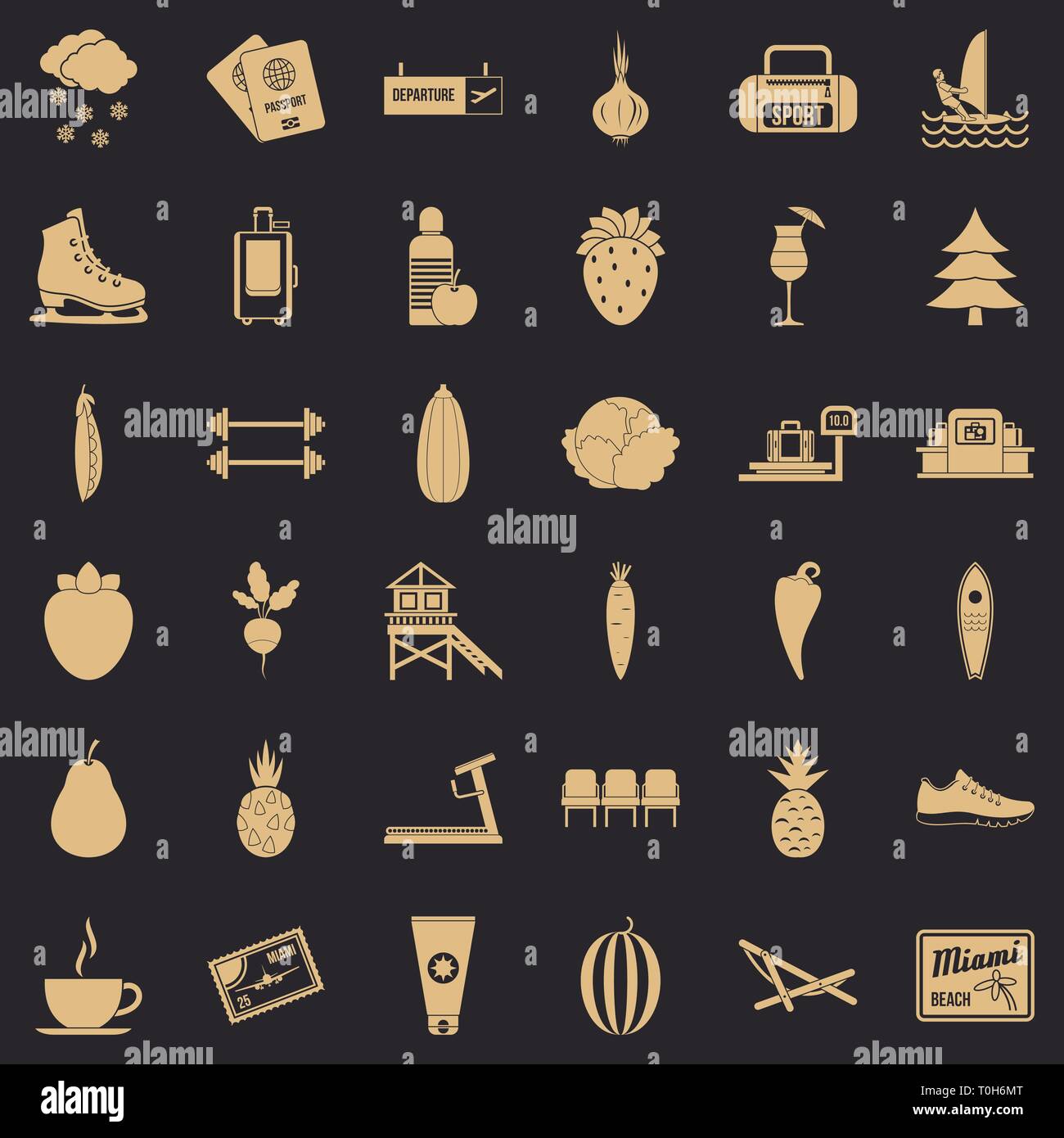 Wellness equipment icons set, simple style Stock Vector Image & Art - Alamy