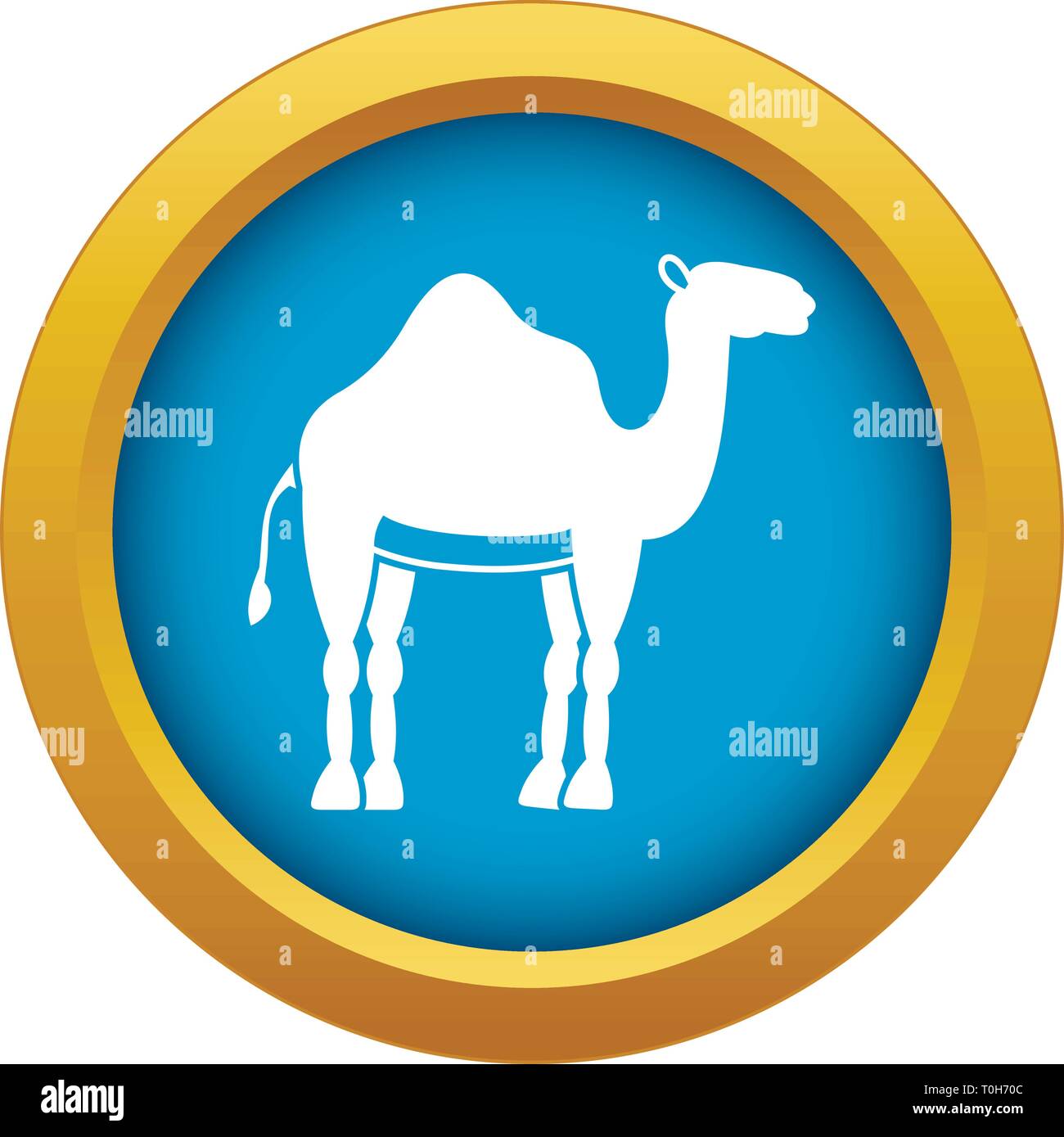 Camel icon blue vector isolated Stock Vector Image & Art - Alamy