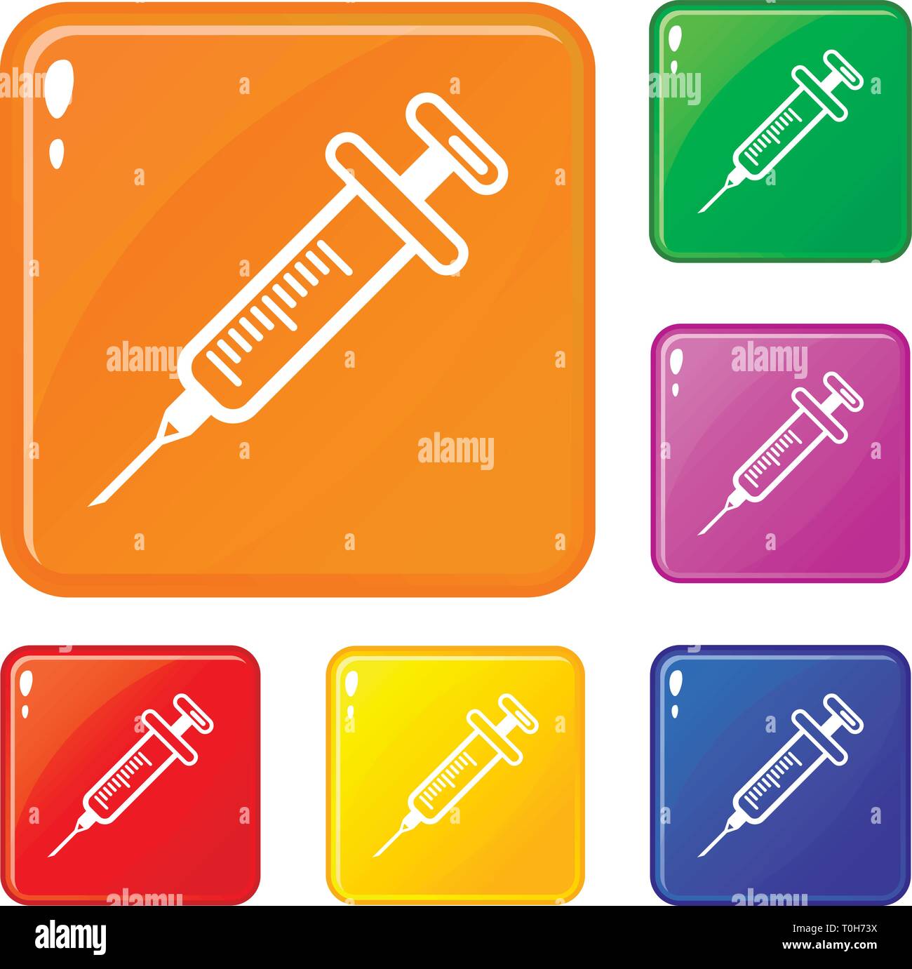Full syringe icons set vector color Stock Vector Image & Art - Alamy