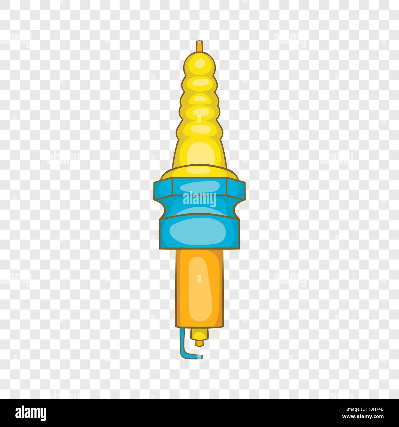 Spark plug icon in cartoon style Stock Vector Image & Art - Alamy