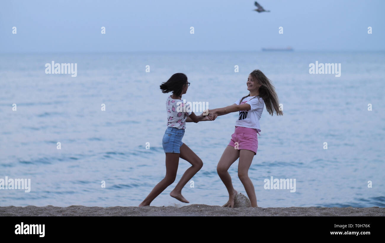Two Girls Dancing Together High Resolution Stock Photography and Images ...