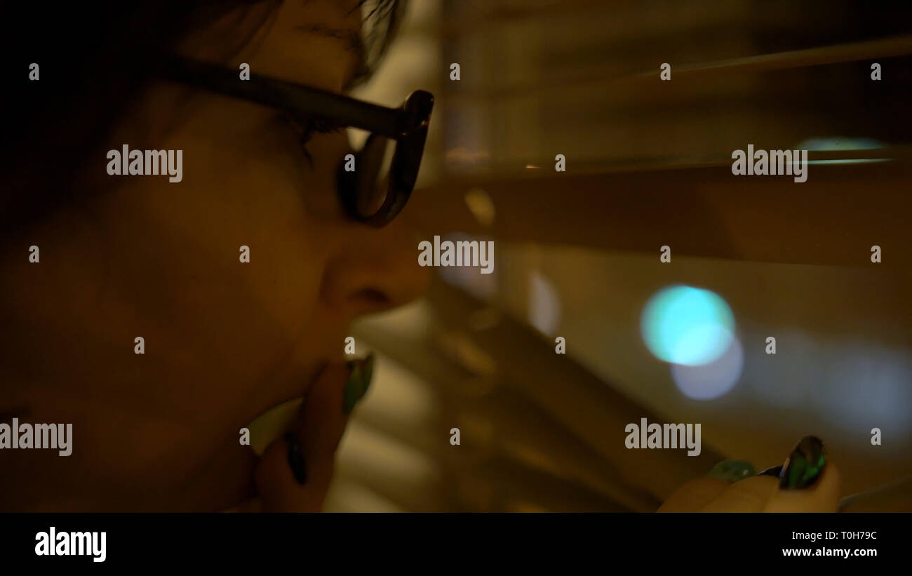 Looking Through Window At Night High Resolution Stock Photography and ...