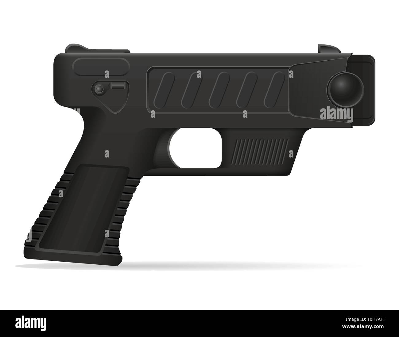 stun gun weapon self defense vector illustration isolated on white ...