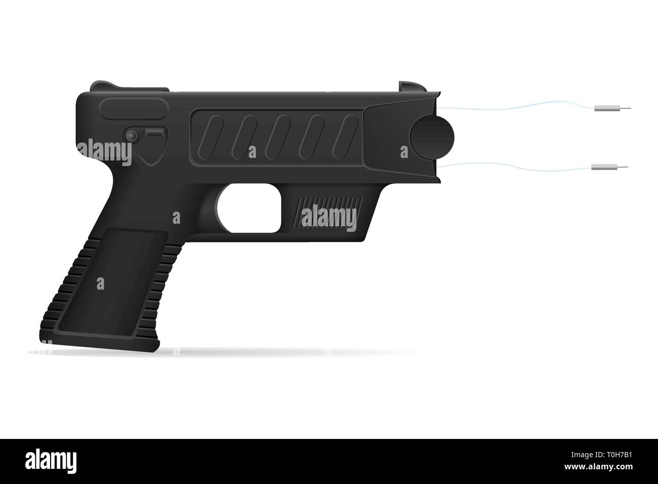 stun gun weapon self defense vector illustration isolated on white ...