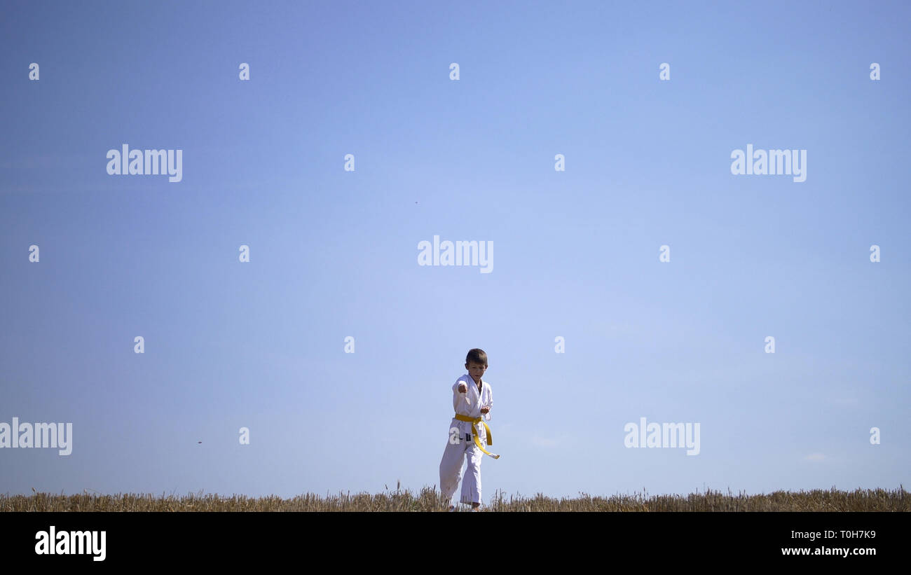 Karate front kick hi-res stock photography and images - Alamy