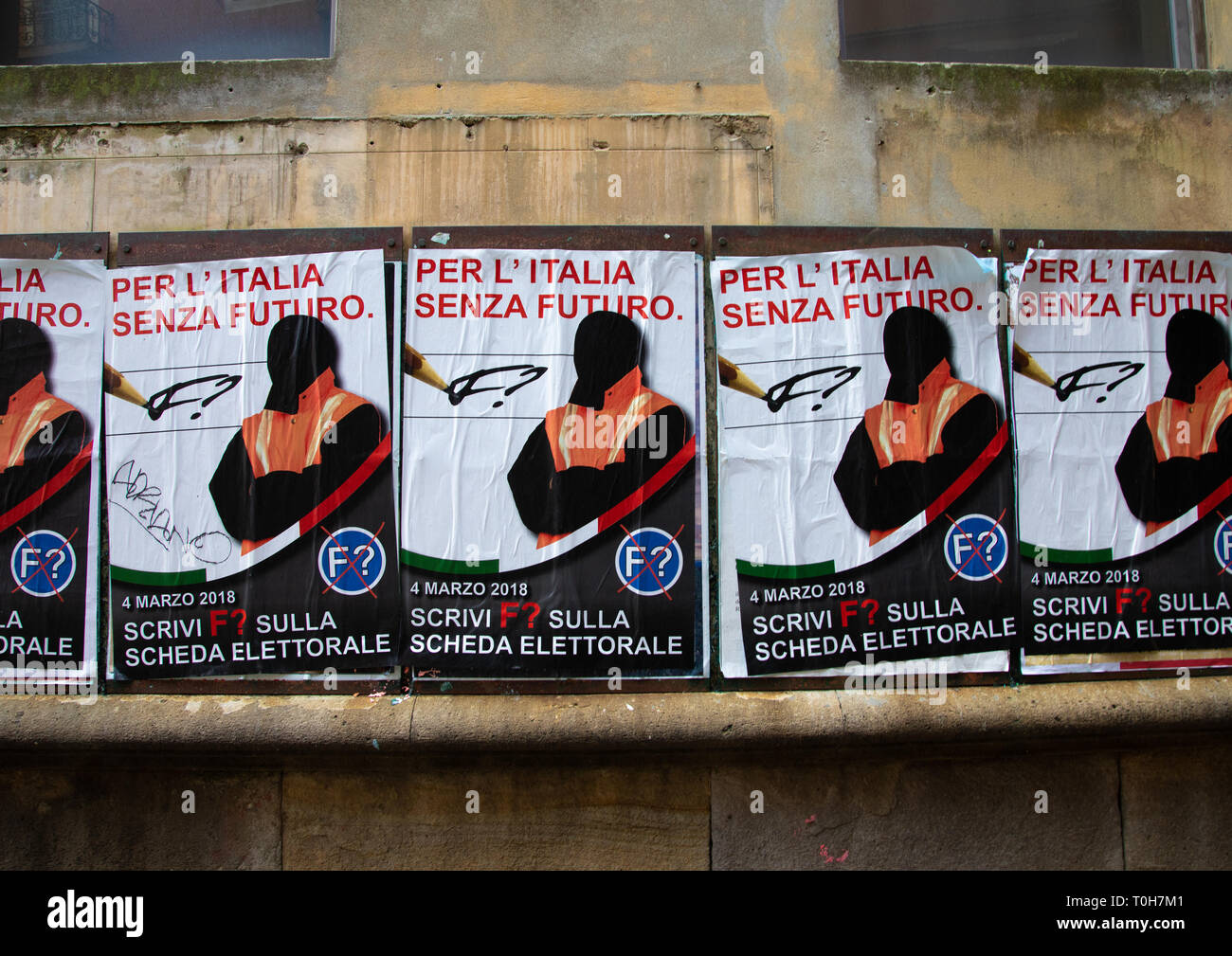 Posters for the 2018 italian general election, Veneto, Venice, Italia ...
