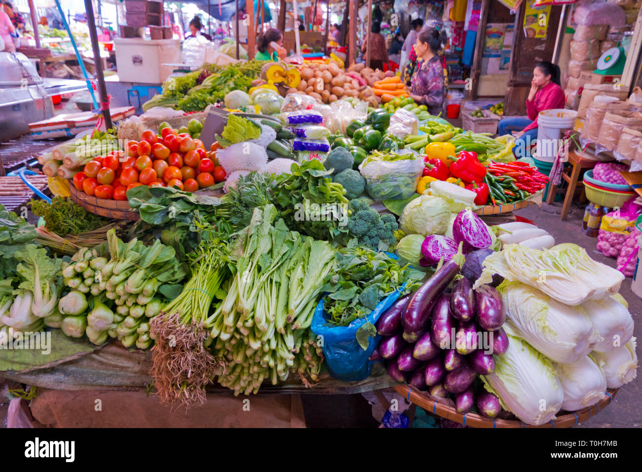 Vegetable Market In Cambodia