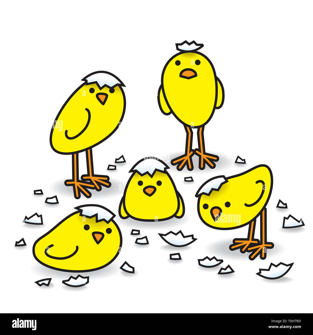 Vector cartoon chicks hi-res stock photography and images - Alamy
