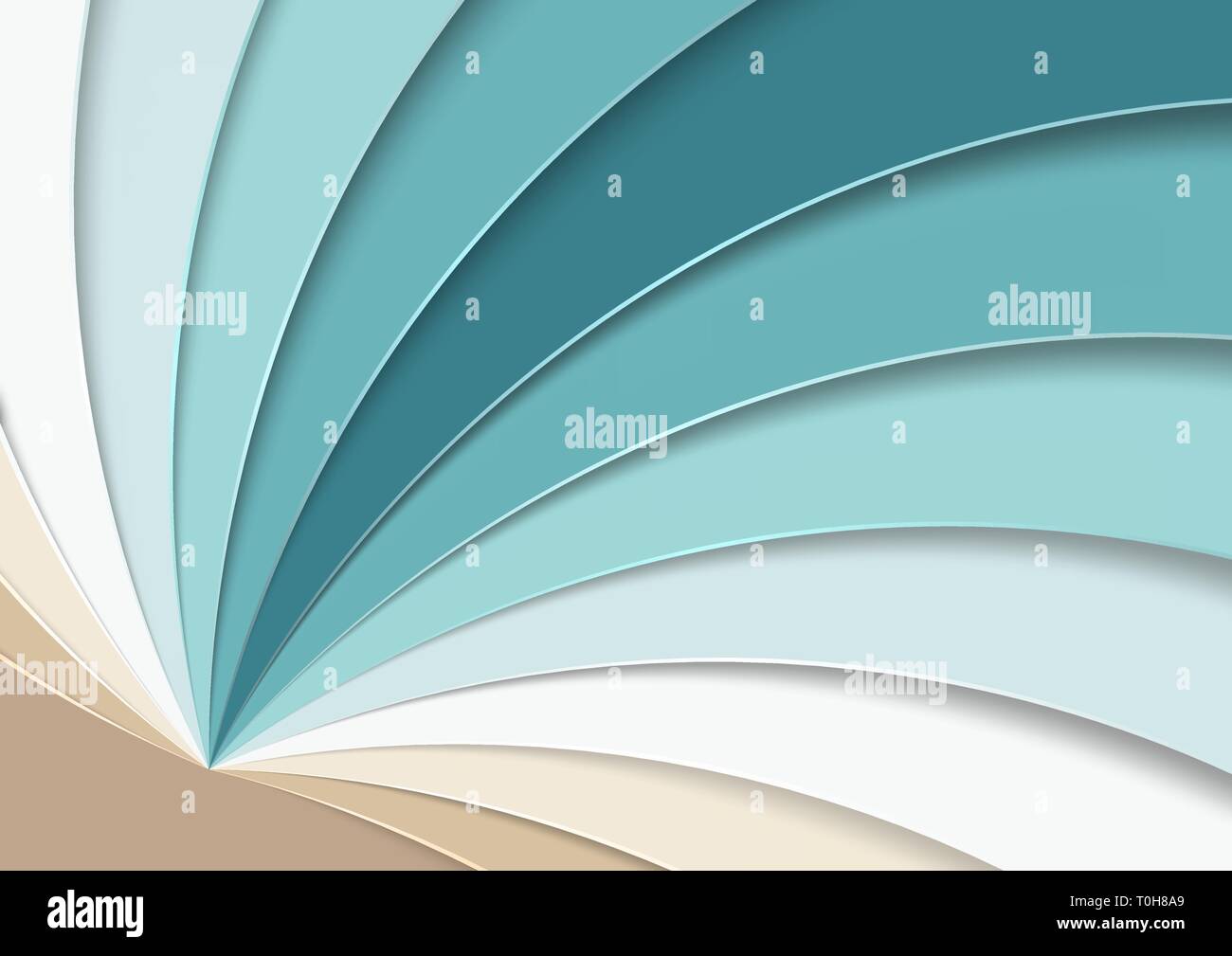 Abstract Background with Paper Curves in Layers Stock Vector Image ...