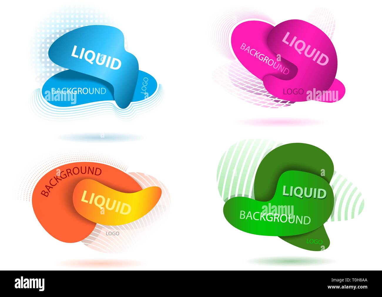 Abstract Liquid Shape Background Set Stock Vector Image & Art - Alamy