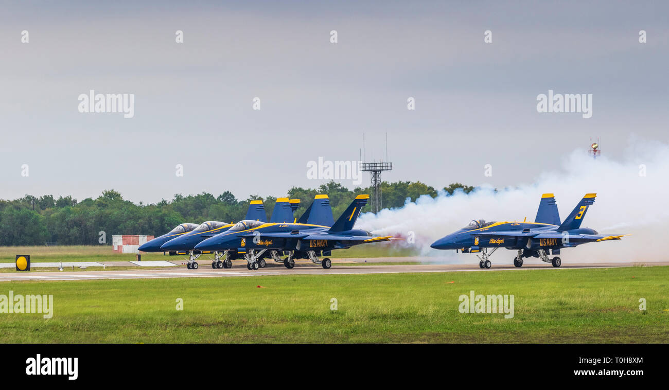 Blue Angels performance at 2018 Wings over Houston Air Show in Houston ...