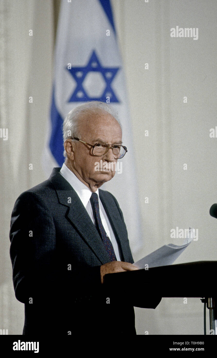 Washington, DC., USA 16th May, 1994 Israeli Prime Minister Yitzhak ...