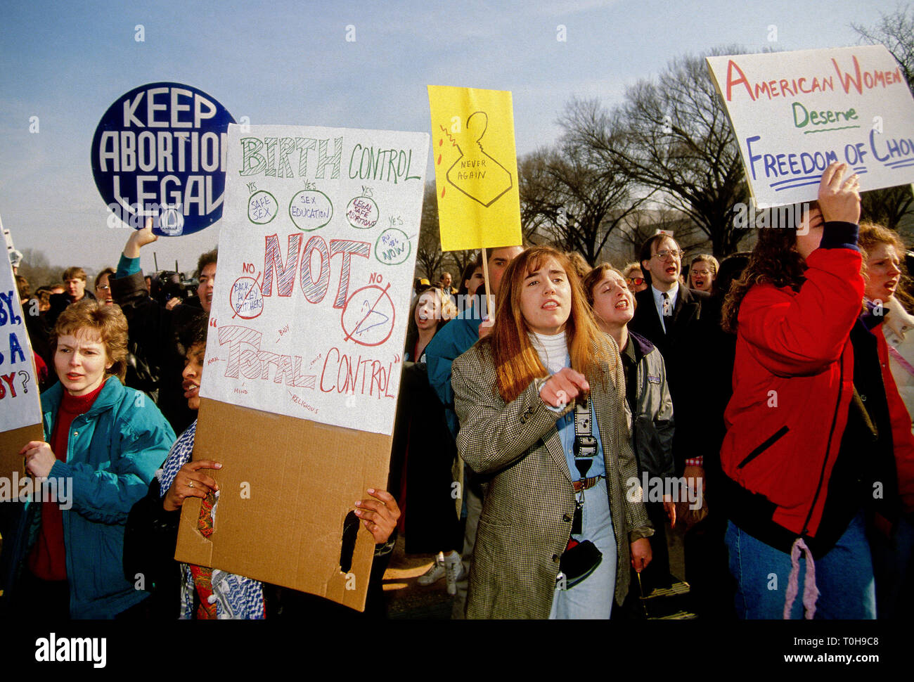 Washington DC., April 5, 1992. Hundreds of thousands of Pro Choice ...