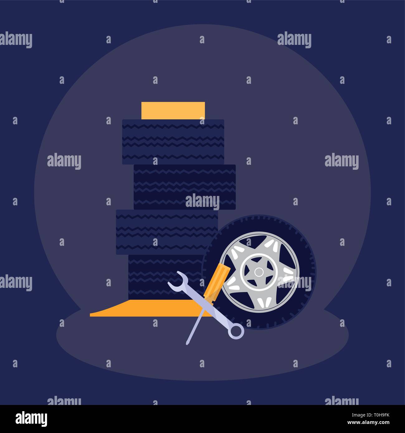 wrench key and screwdriver tools vector illustration design Stock ...
