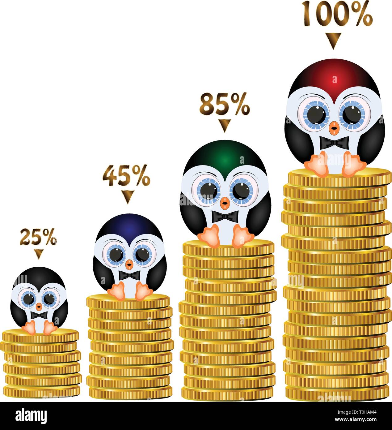chart of coins 3d vector illustration Stock Vector Image & Art - Alamy