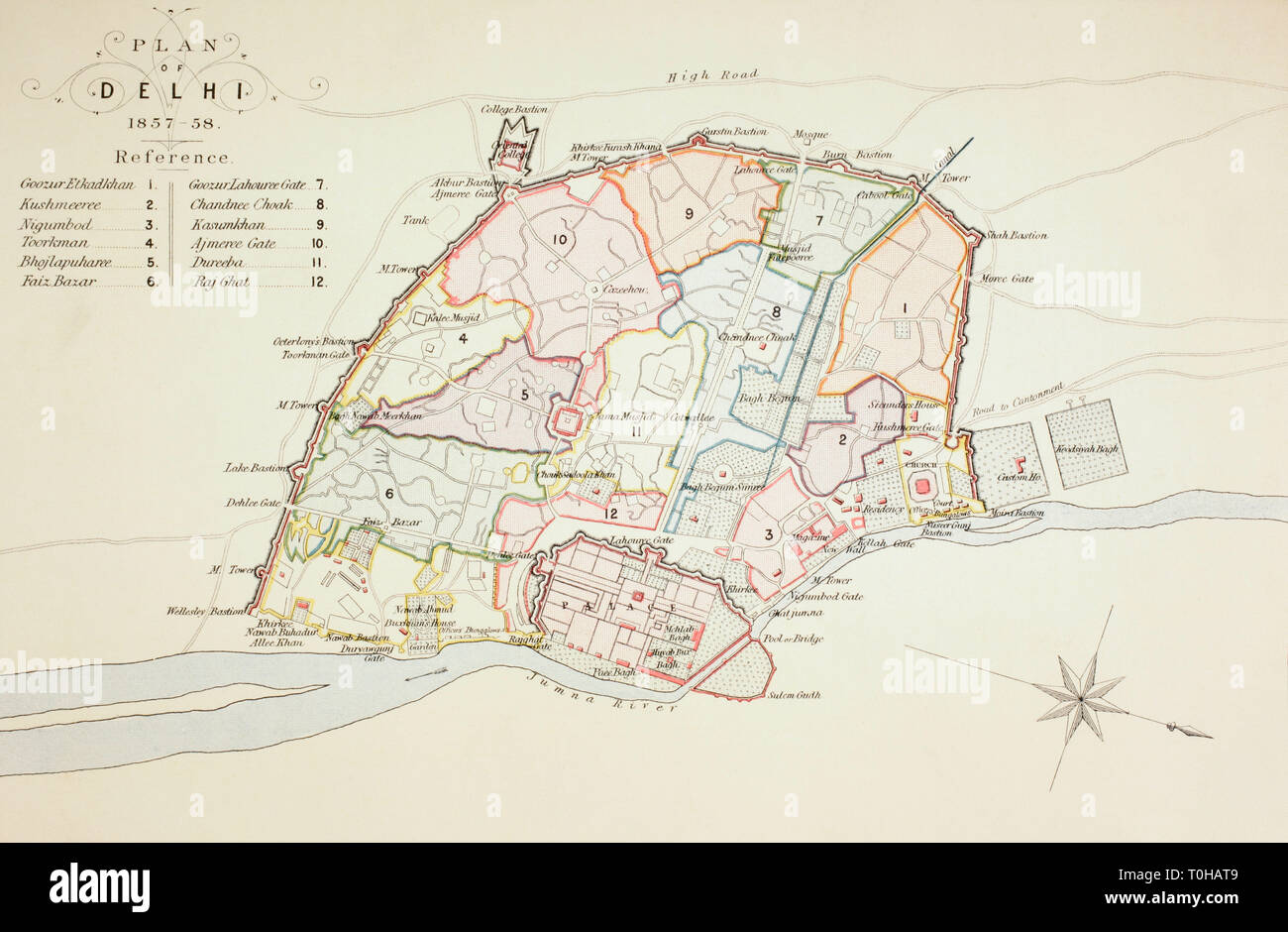 Delhi map city hi-res stock photography and images - Alamy