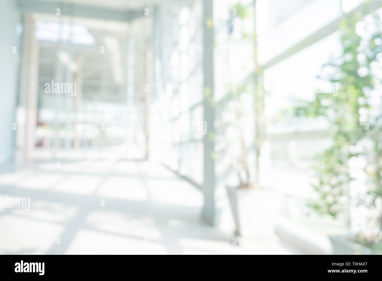 Abstract blurred white doctor medical office room background concept ...