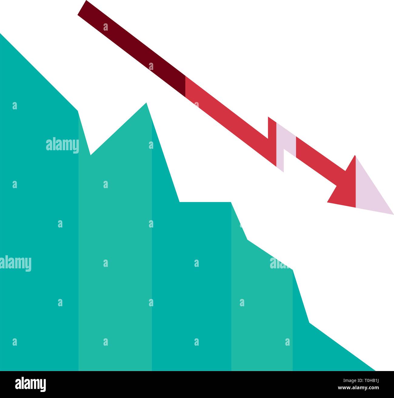 decrease diagram chart business report vector illustration Stock Vector Image & Art - Alamy