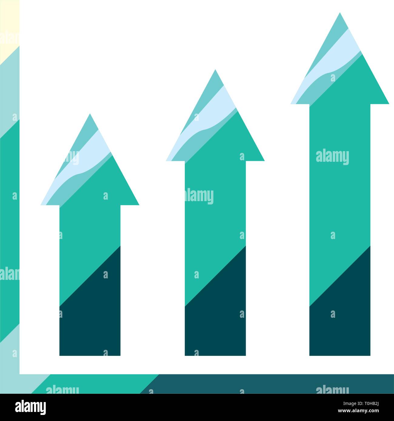 business chart increase economy financial vector illustration Stock ...