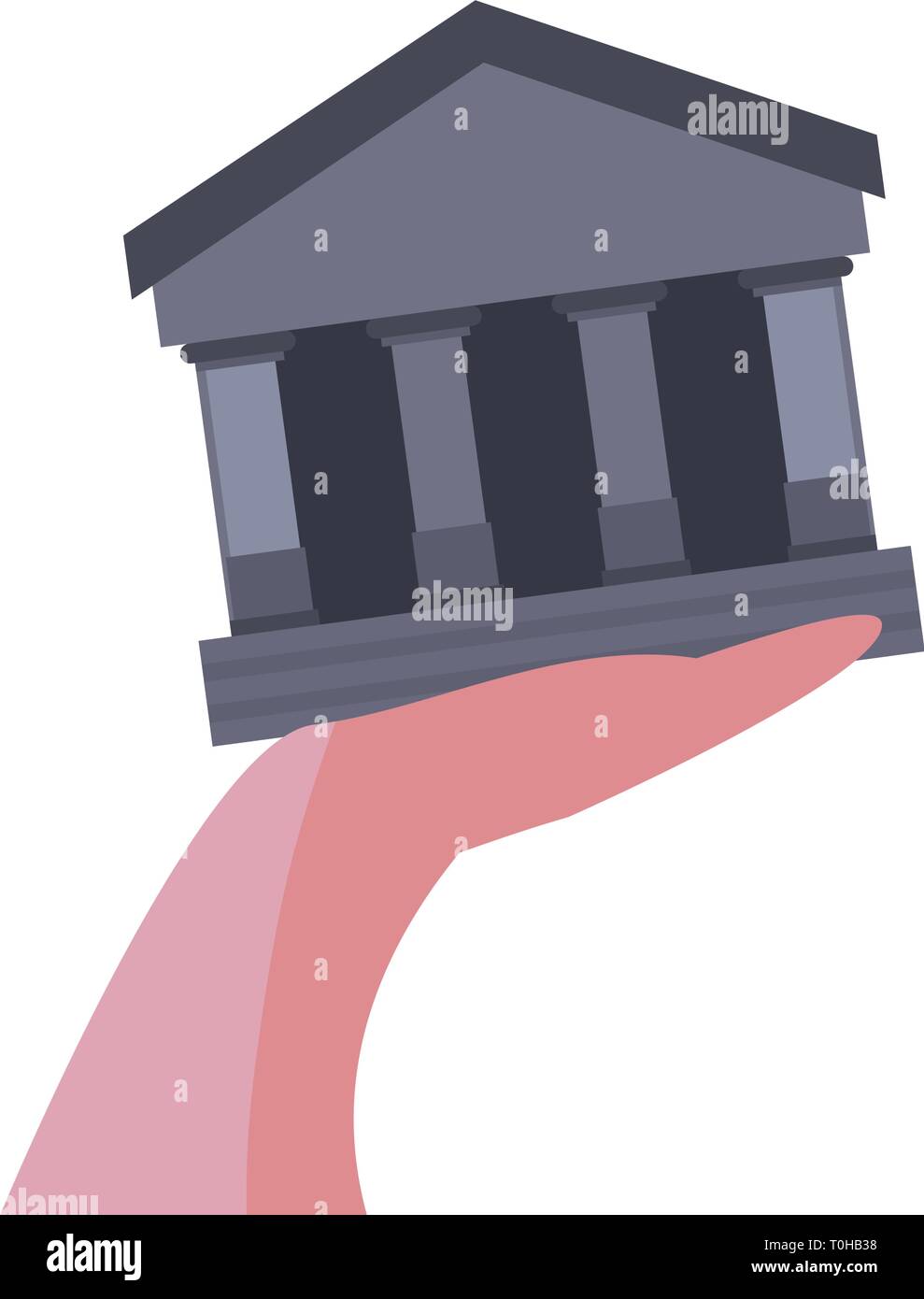 hand holding bank on white background vector illustration Stock Vector ...