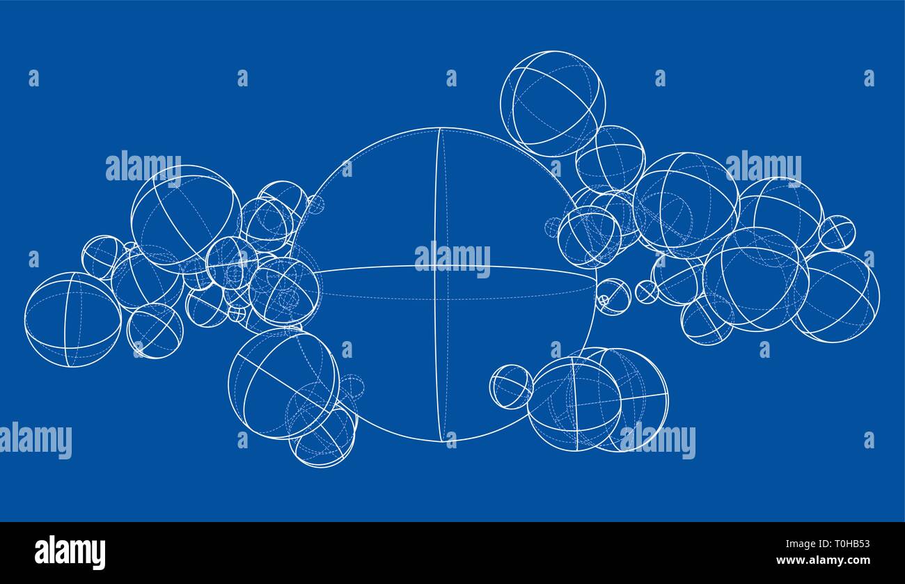 Abstract outline spheres concept. Vector Stock Vector Image & Art - Alamy