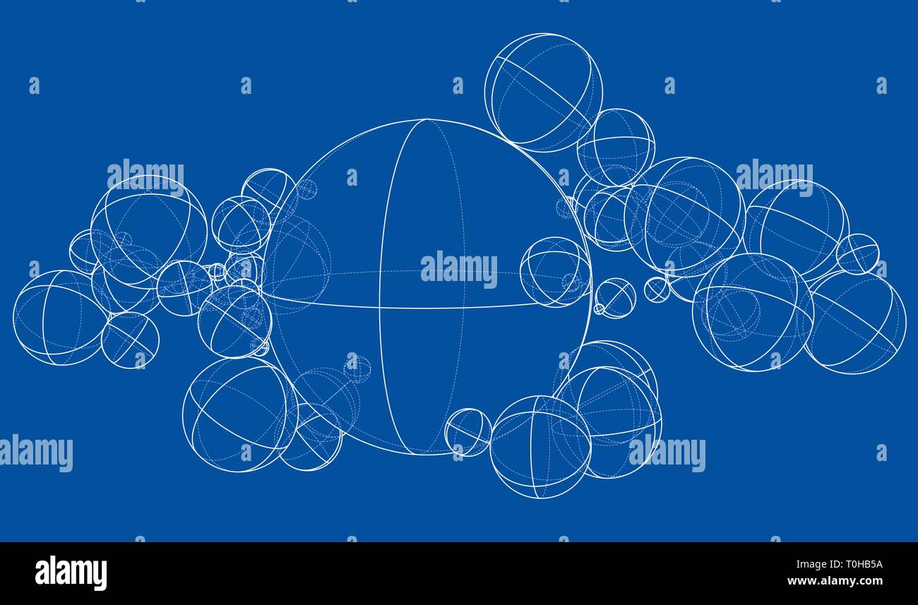 Abstract outline spheres concept. Vector Stock Vector Image & Art - Alamy