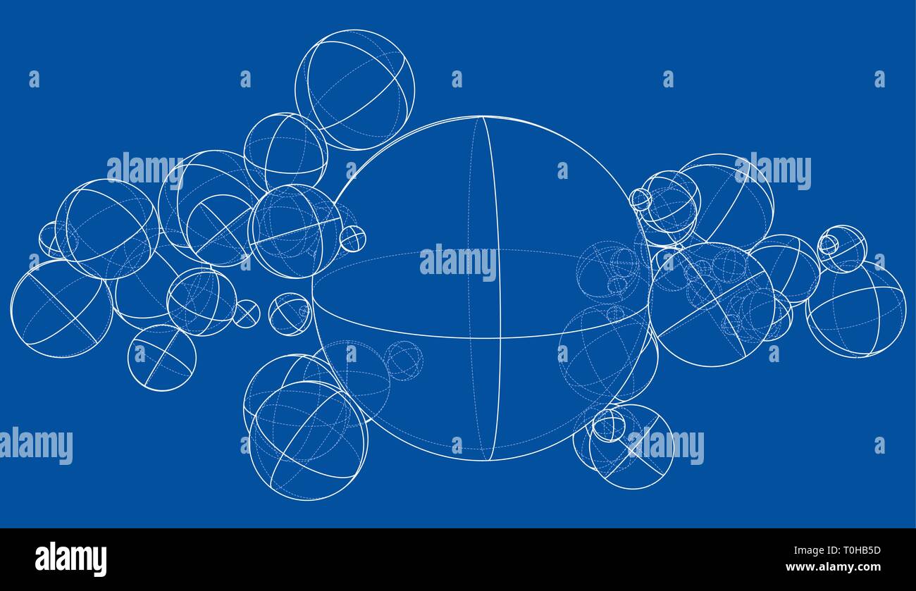 Abstract outline spheres concept. Vector Stock Vector Image & Art - Alamy
