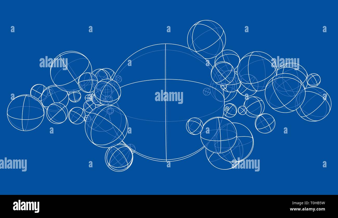 Abstract outline spheres concept. Vector Stock Vector Image & Art - Alamy