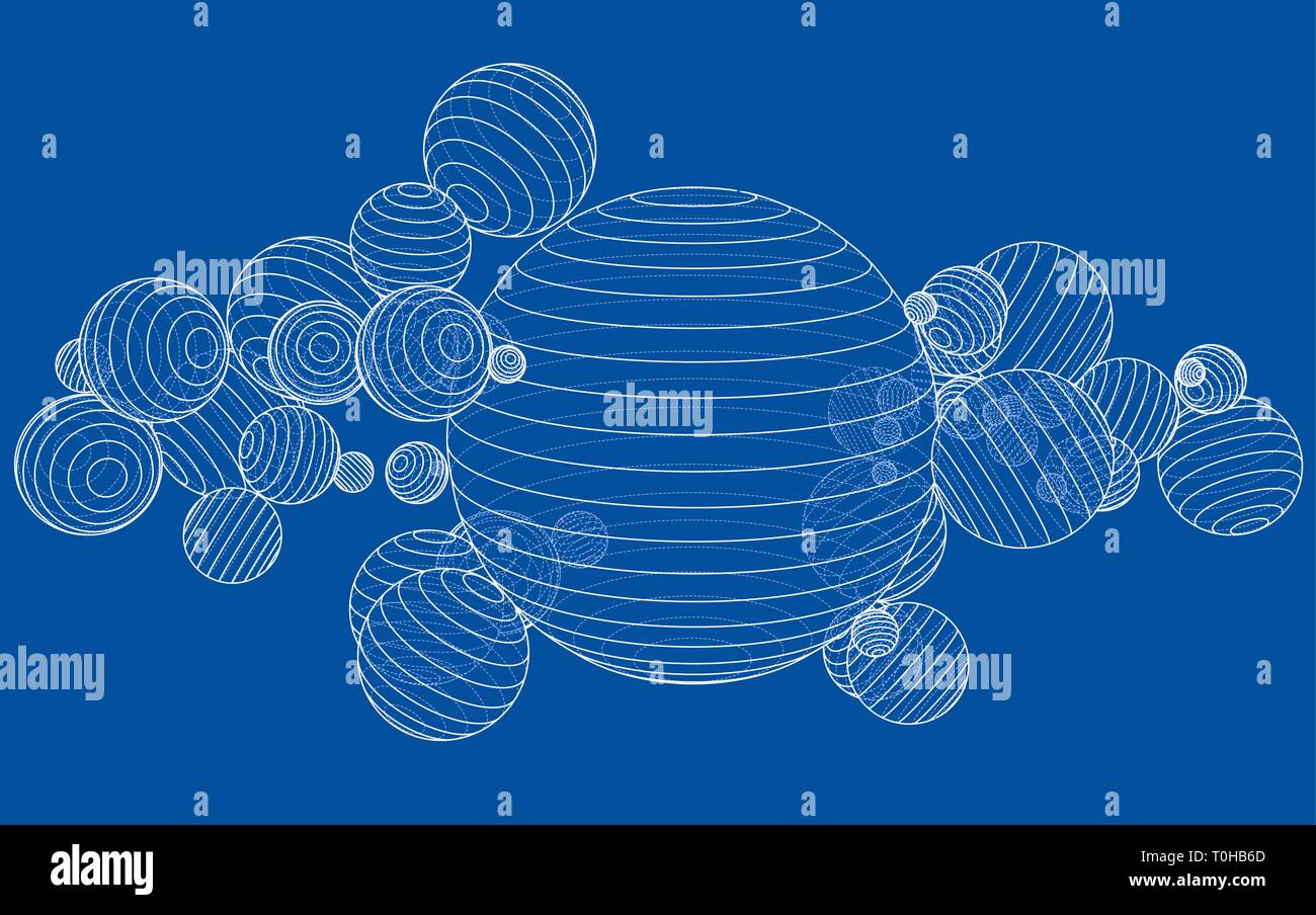 Abstract outline spheres concept. Vector Stock Vector Image & Art - Alamy