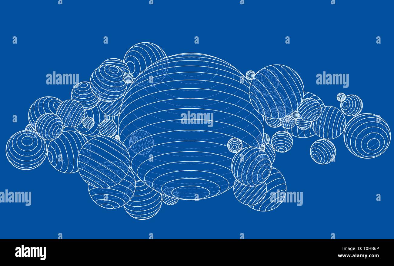 Abstract outline spheres concept. Vector Stock Vector Image & Art - Alamy