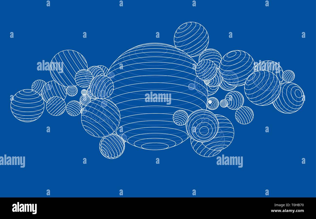 Abstract outline spheres concept. Vector Stock Vector Image & Art - Alamy