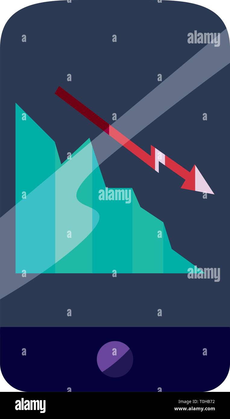 Cellphone financial diagram decrease hi-res stock photography and ...