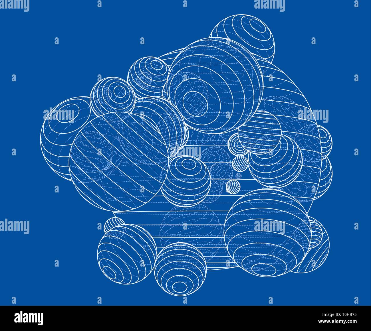 Abstract outline spheres concept. Vector Stock Vector Image & Art - Alamy