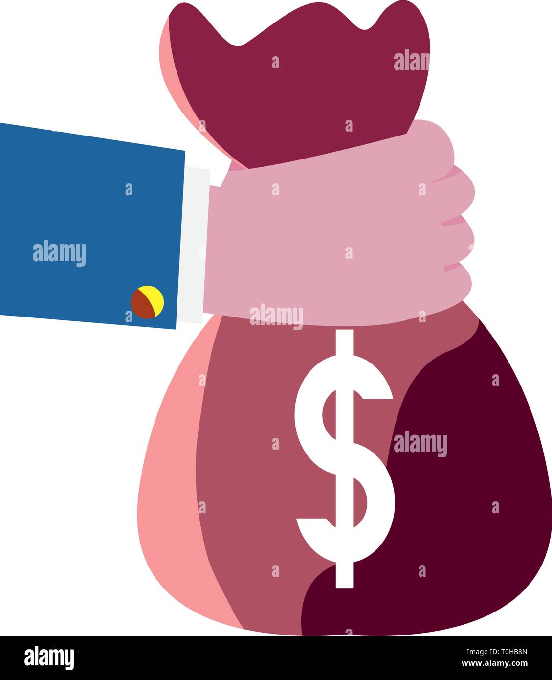 hand holding money bag investment vector illustration Stock Vector ...