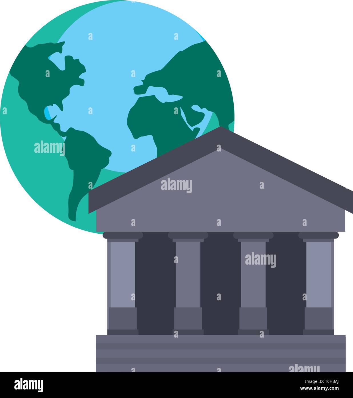 bank world trade on white background vector illustration Stock Vector ...