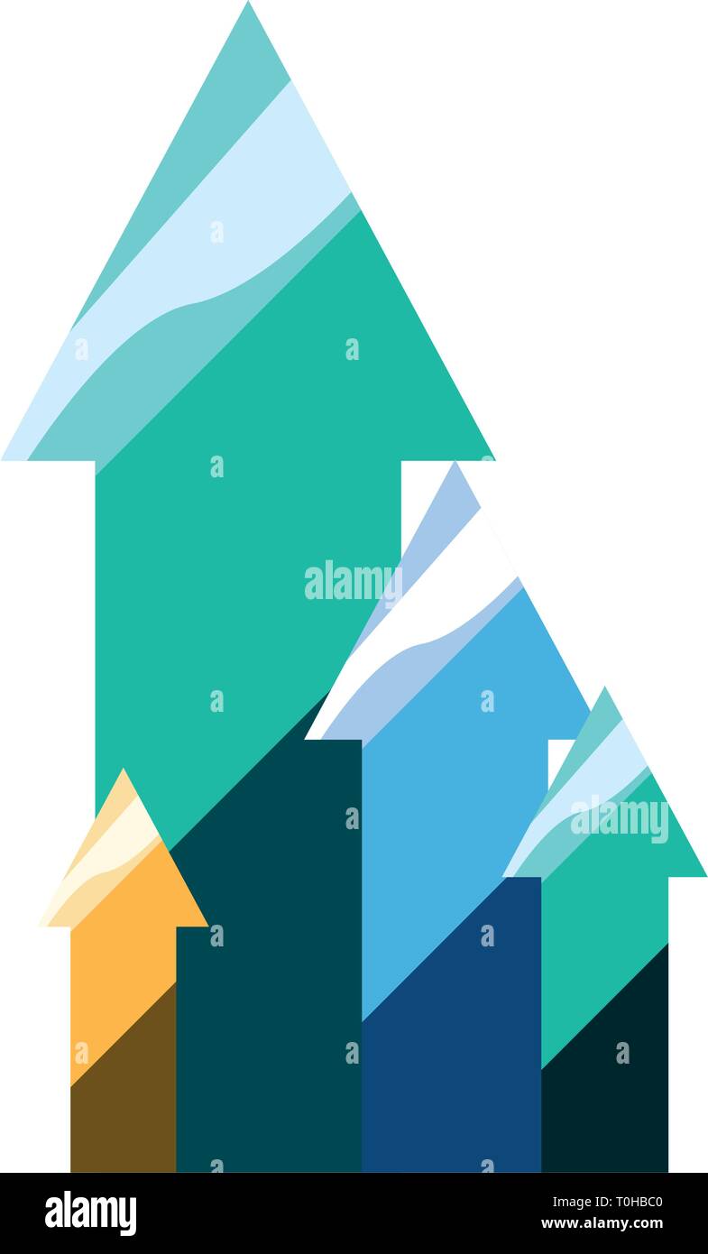 growth arrows up chart business vector illustration Stock Vector Image ...