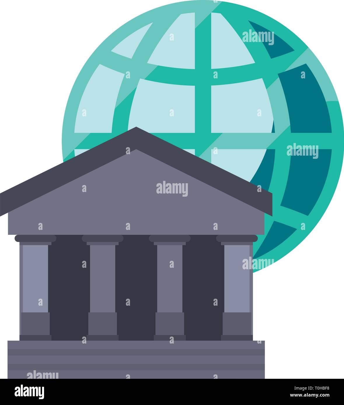 bank world trade on white background vector illustration Stock Vector ...